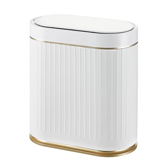 Bathroom Trash Can with Lid Automatic 2 Gallon Motion Sensor Garbage ...