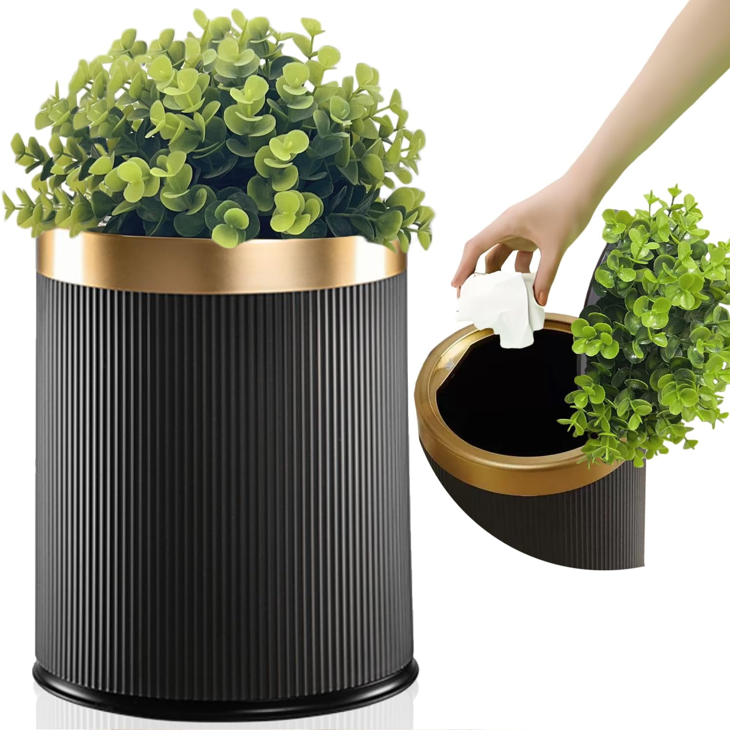 Bathroom Trash Can with Lid - Office, Bedroom, Living Room, Entryways ...