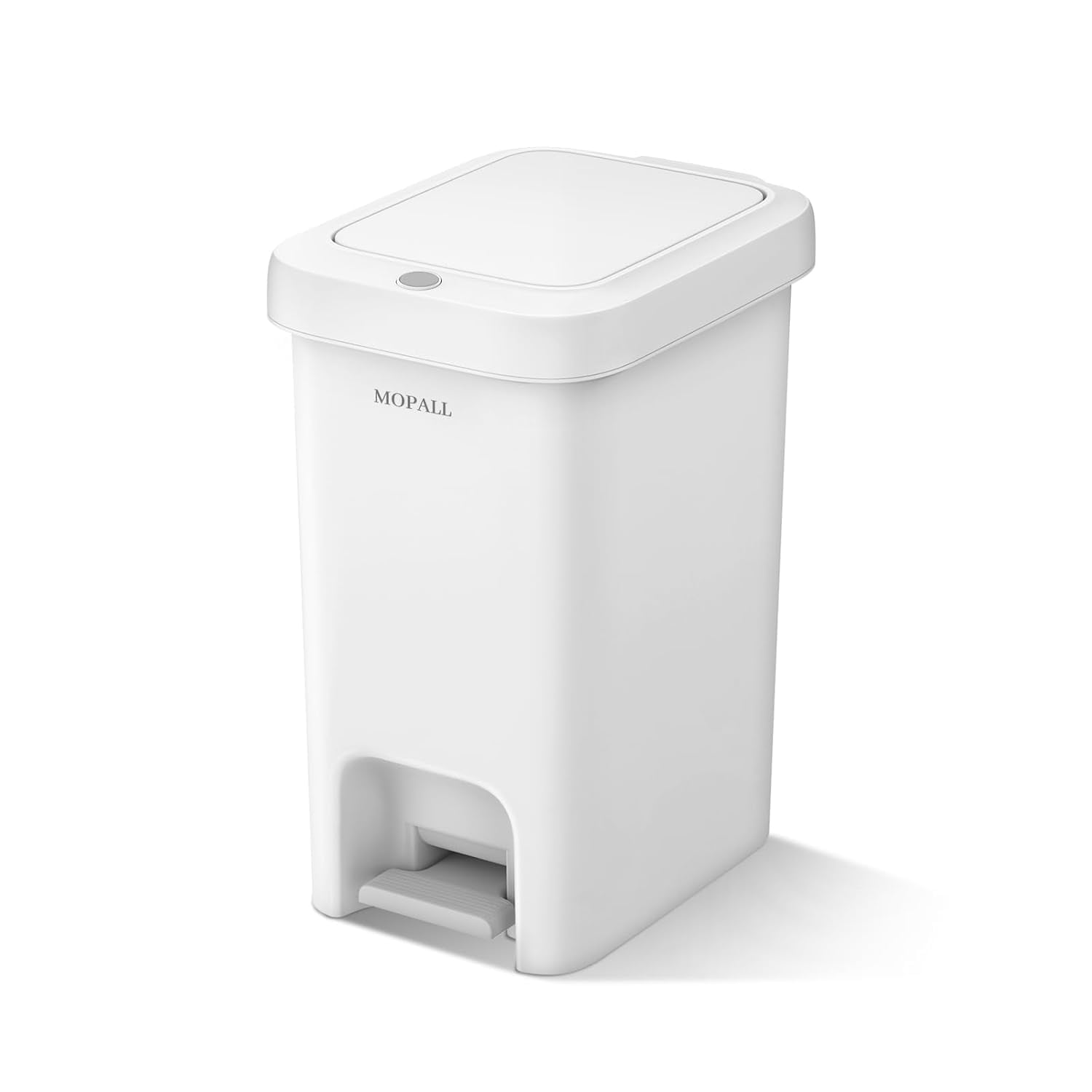 Bathroom Trash Can with Lid, Plastic Garbage Can with Legs, 4 Gallon ...