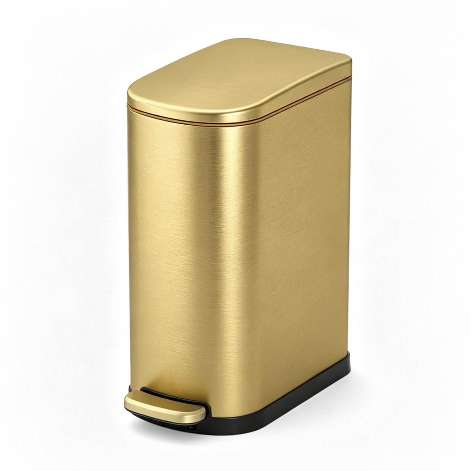 Bathroom Trash Can with Lid Soft Close, 3.5 Gallon / 13.5 Litre ...