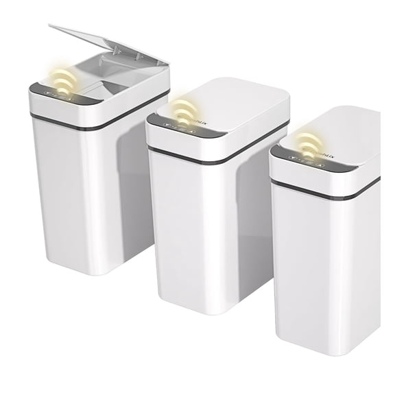 Bathroom Trash Can Touchless Automatic Motion Sensor Slim Waterproof ...