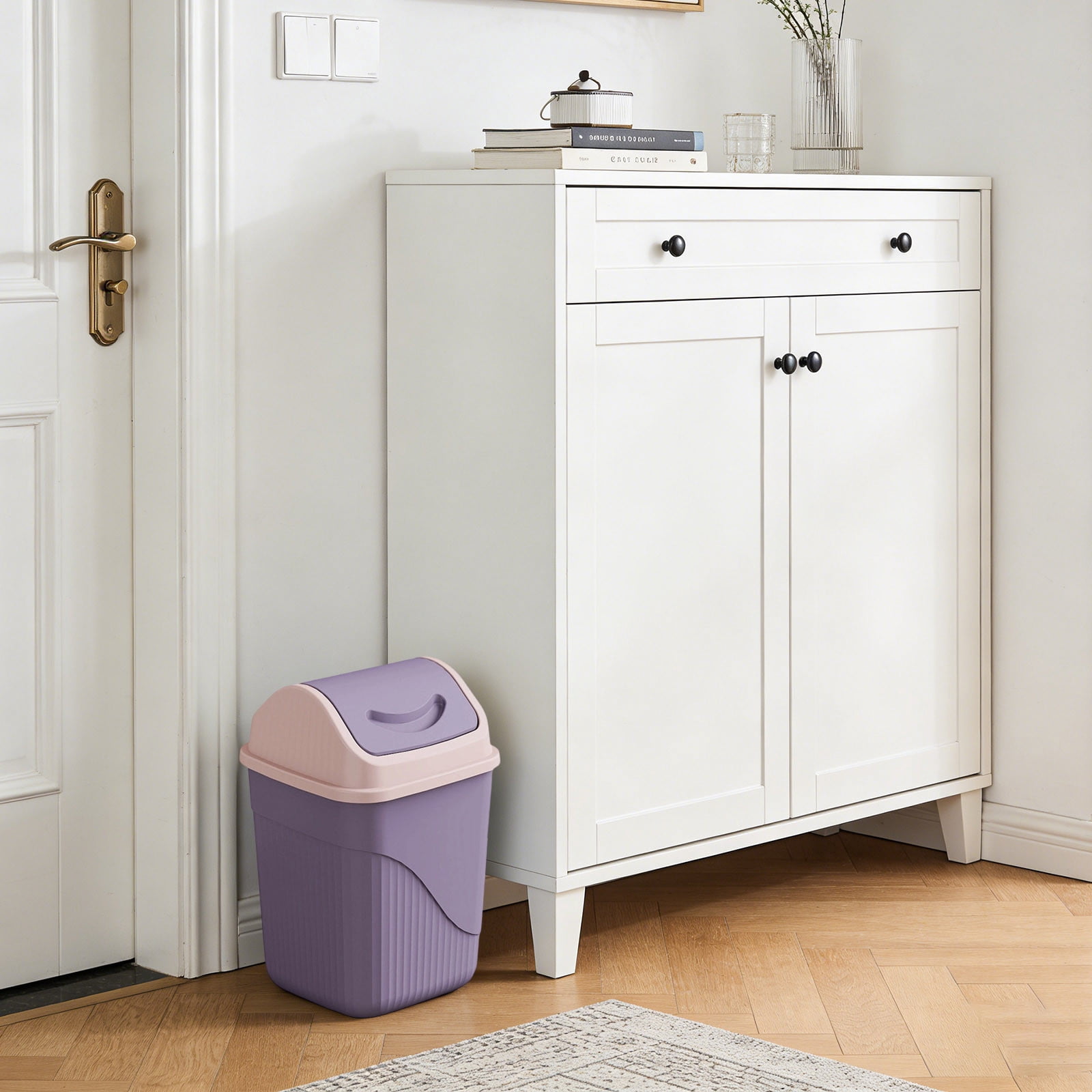 Bathroom Trash Can With Lid Square Trash Can Waste For Bathroom And ...