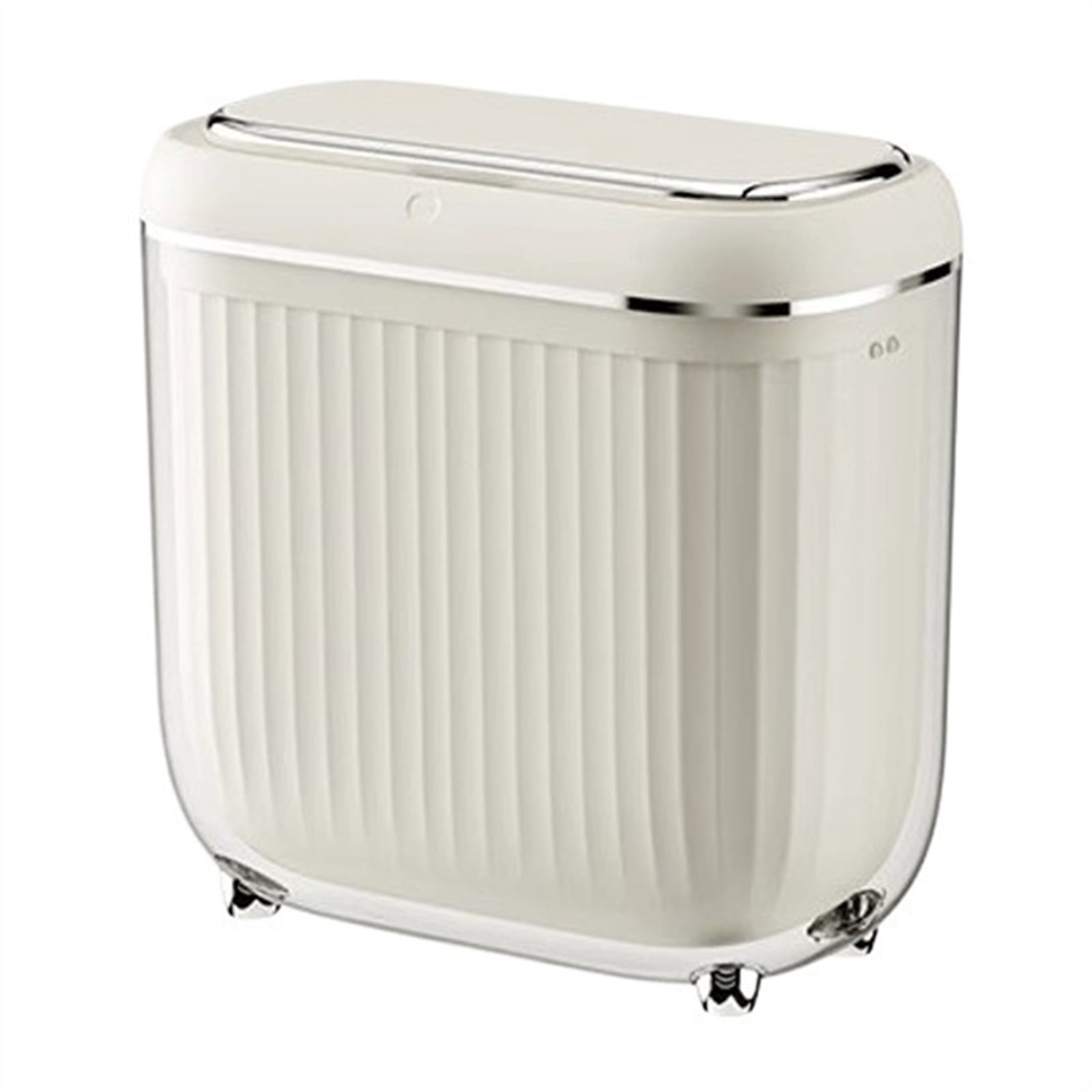 Bathroom Trash Can with Lid, 3.7 Gallon Automatic Garbage Can, Slim ...