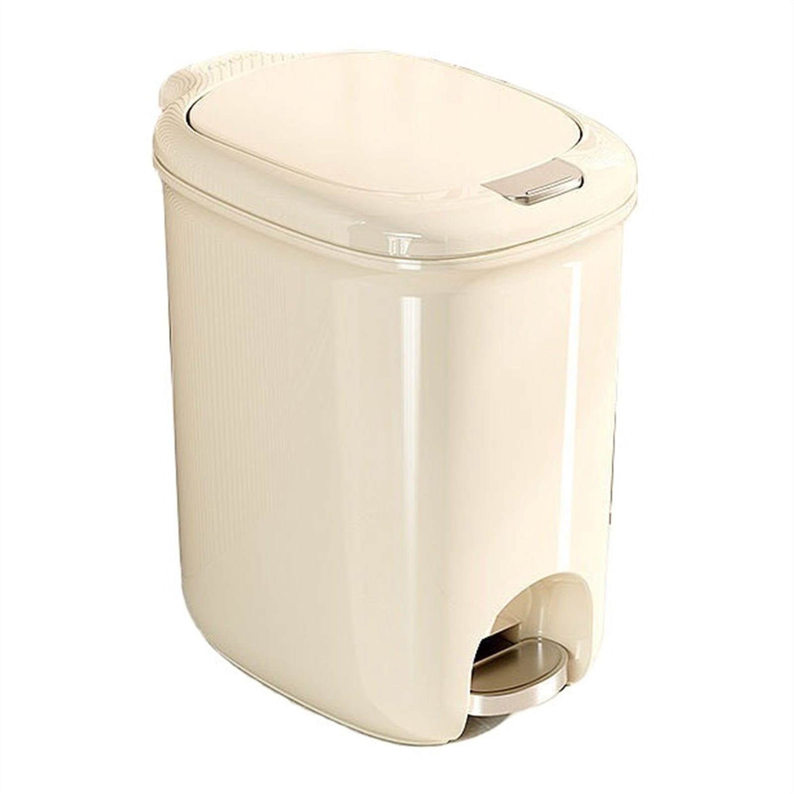 Bathroom Trash Can with Lid, 8/12/15/20 Liter Slim Plastic Garbage Bin ...