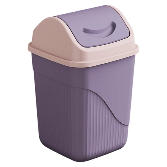 Bathroom Trash Can with Two Way Swing Lid Square Shape Compact for ...