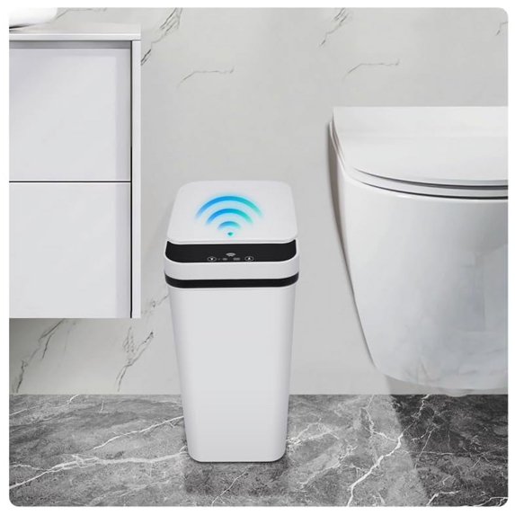 Bathroom Trash can,Smart Touchless Trash Can,Automatic Motion Sensor ...