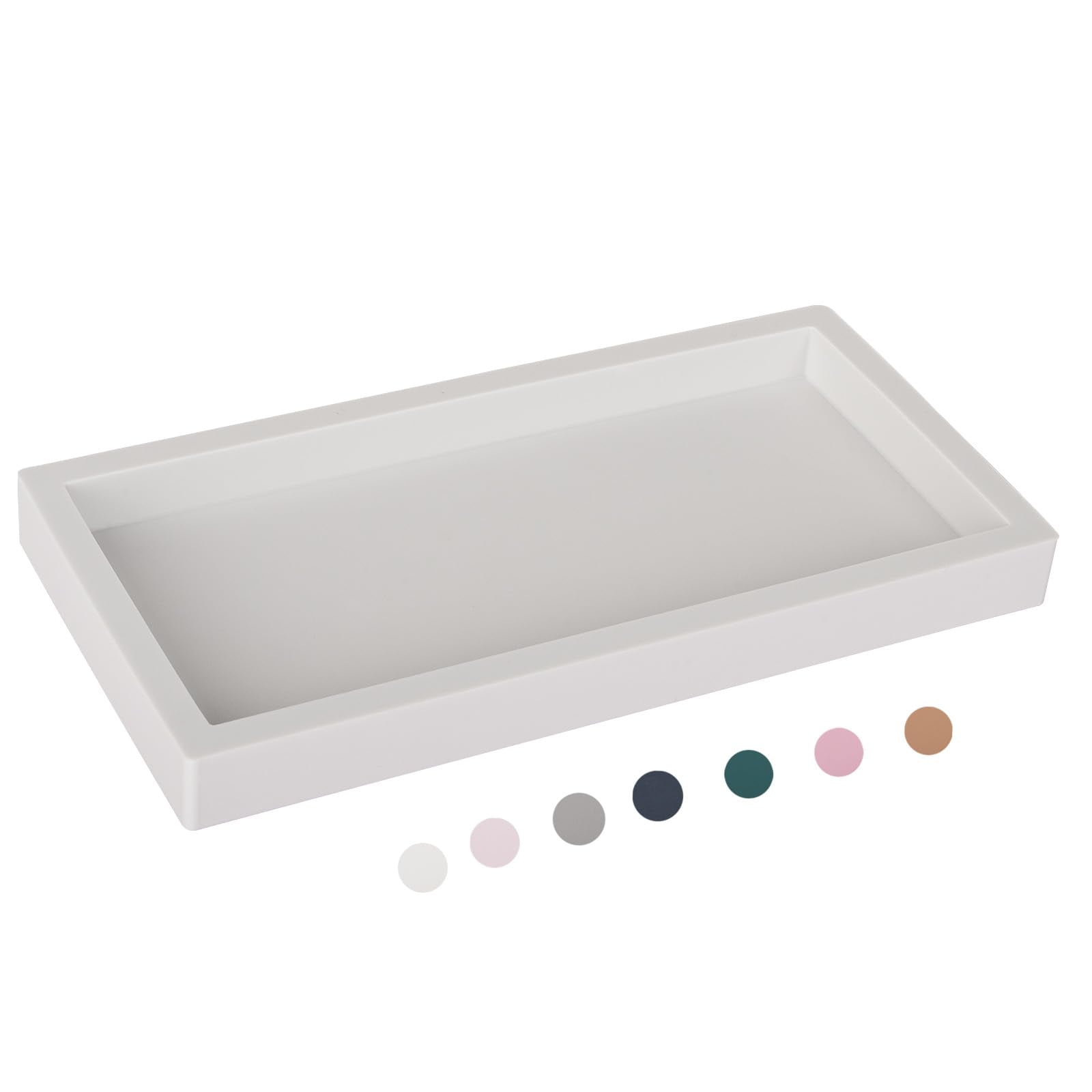 Bathroom Tray, Small Vanity Tray Silicone Soap Dish Sponge Holder ...