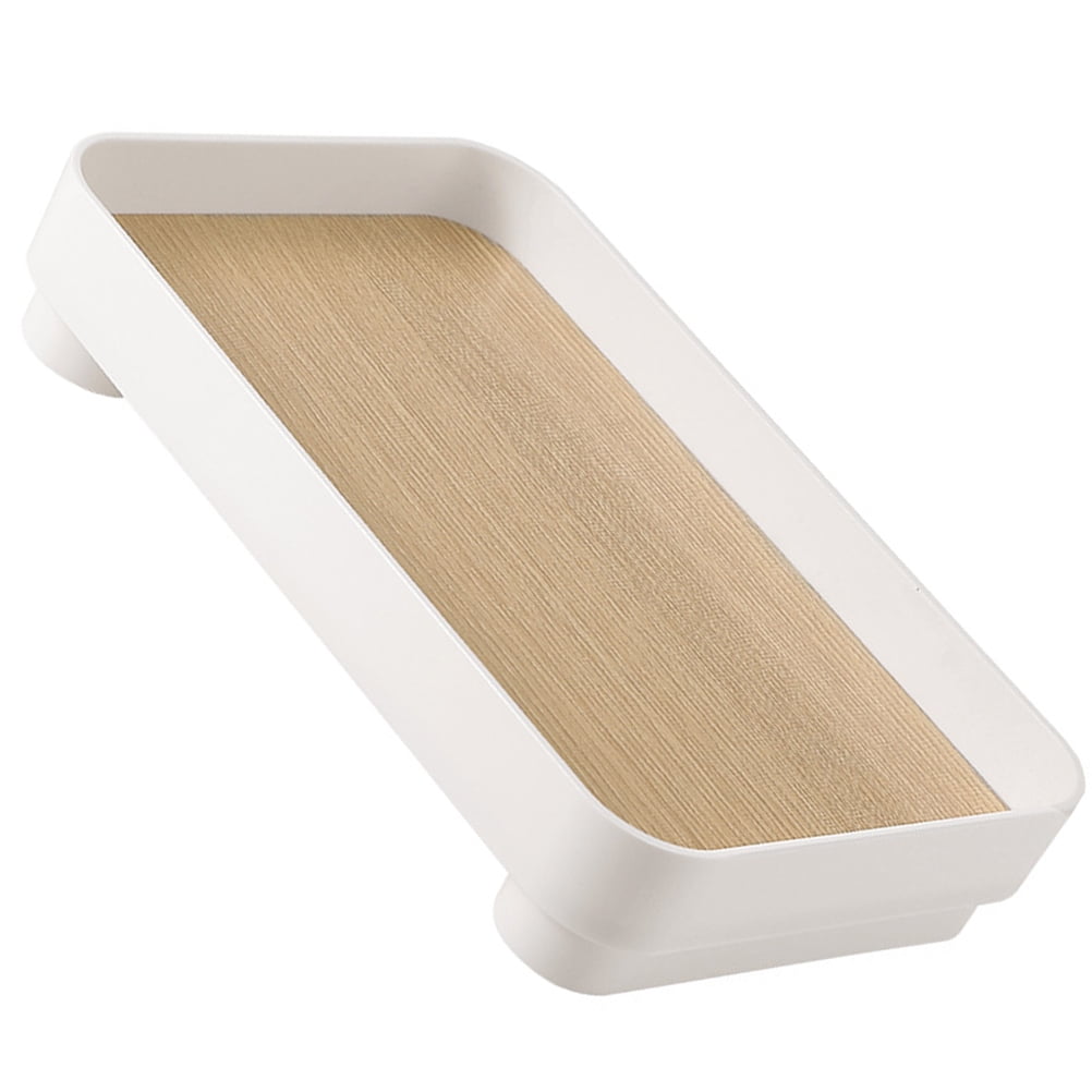 Homoyoyo Wooden Storage Tray Multi-Use Bathroom Vanity Organizer ...