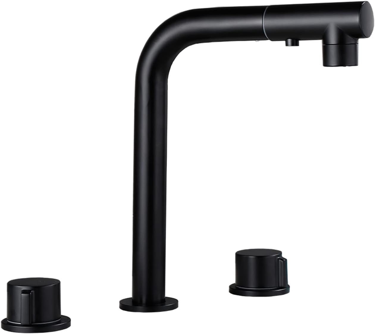 Bathroom Tub Faucet Double Handle Pull Out Spout Mixer Tap Bath Faucet ...