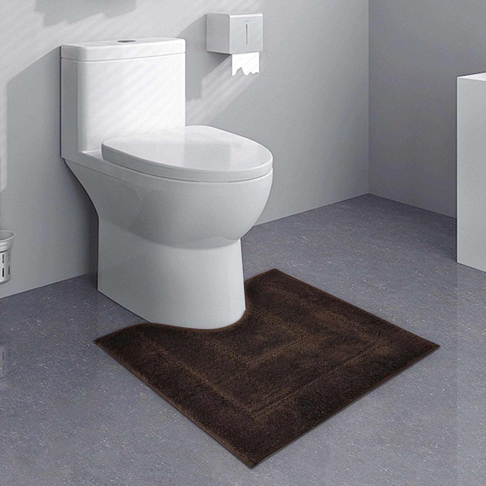 Bathroom U-Shaped Floor Mat Microfiber Non-Slip Thickened Water ...
