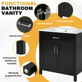 Bathroom Vanity 30-Inch Bathroom Vanity with Ceramic Sink and Ample ...