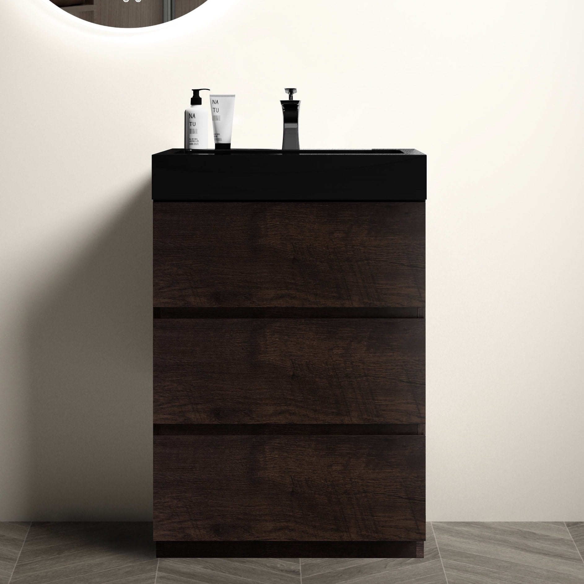 Bathroom Vanity Cabinet | 20% More Storage Capacity with Triple Drawers ...