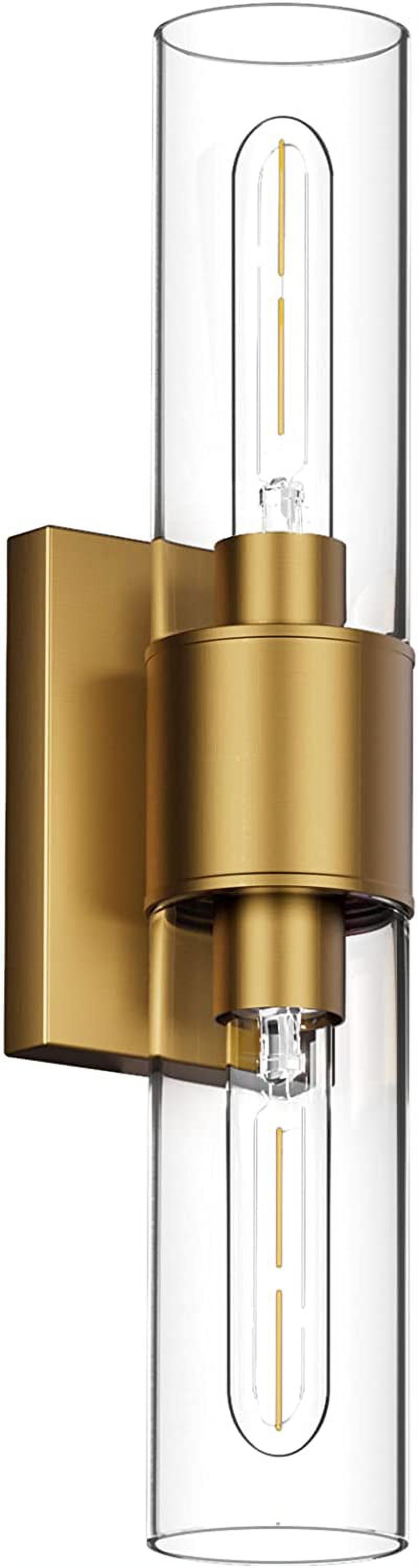 Bathroom Vanity Light Fixtures,Indoor Gold Wall Lights with Clear Glass ...