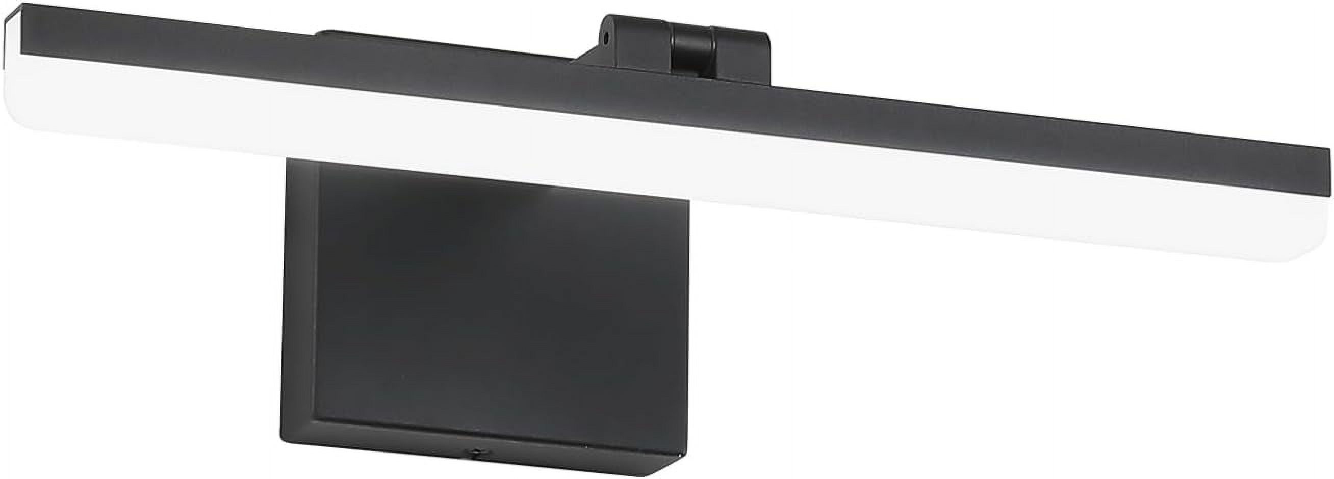 Bathroom Vanity Light Fixtures Over Mirror 15.7" Inch Modern LED Black Bathroom Light Fixture ...