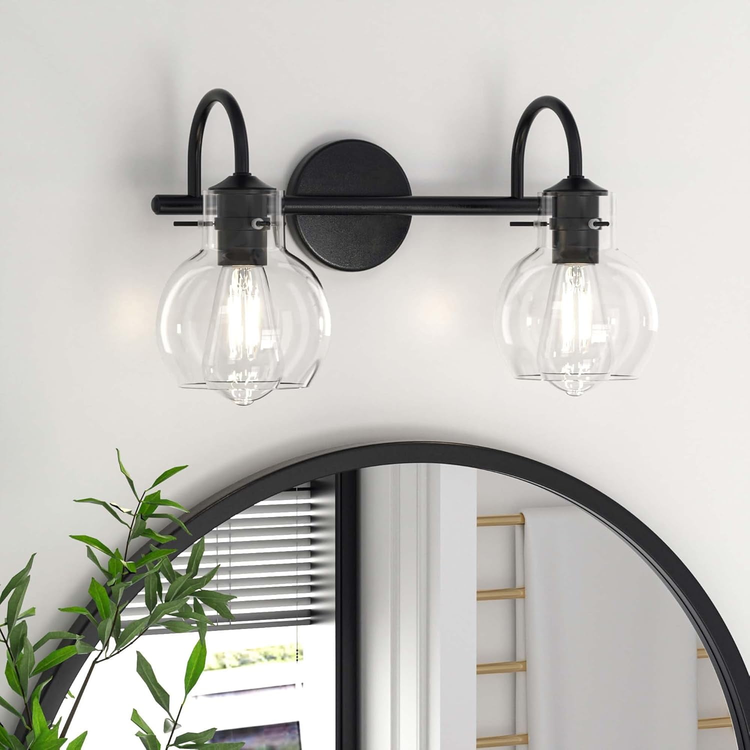 Bathroom Vanity Light Fixtures, Modern 2 Lights Vanity Lighting Fixture ...