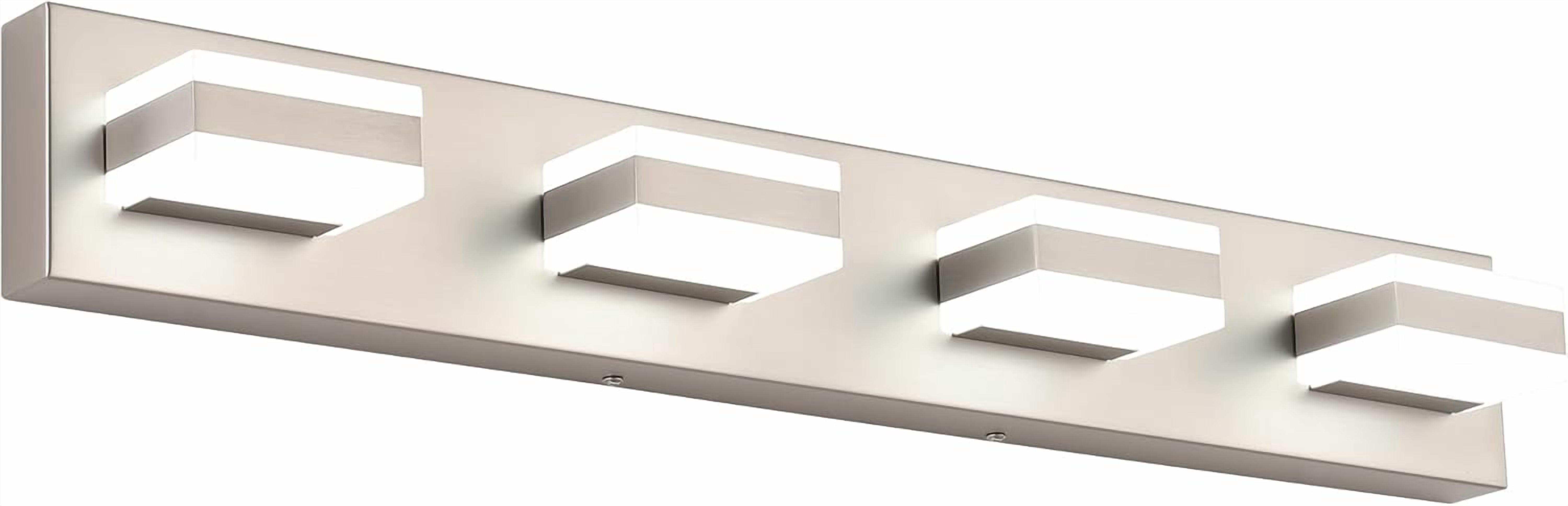 Bathroom Vanity Lights Brushed Nickel Light Fixtures for Bathroom Above ...