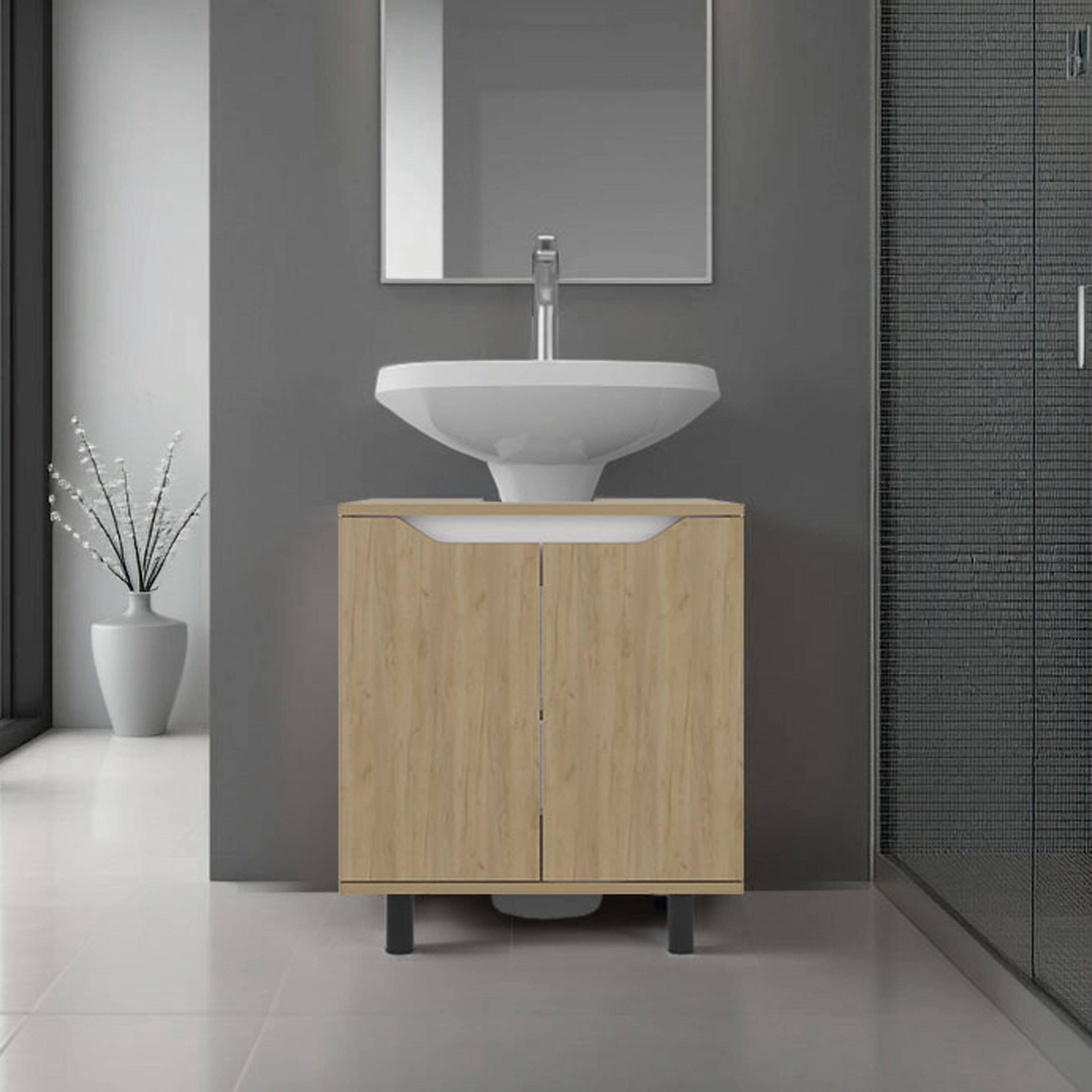 Bathroom Vanity Marlo Under Sink Cabinet with Two Doors and Interior ...