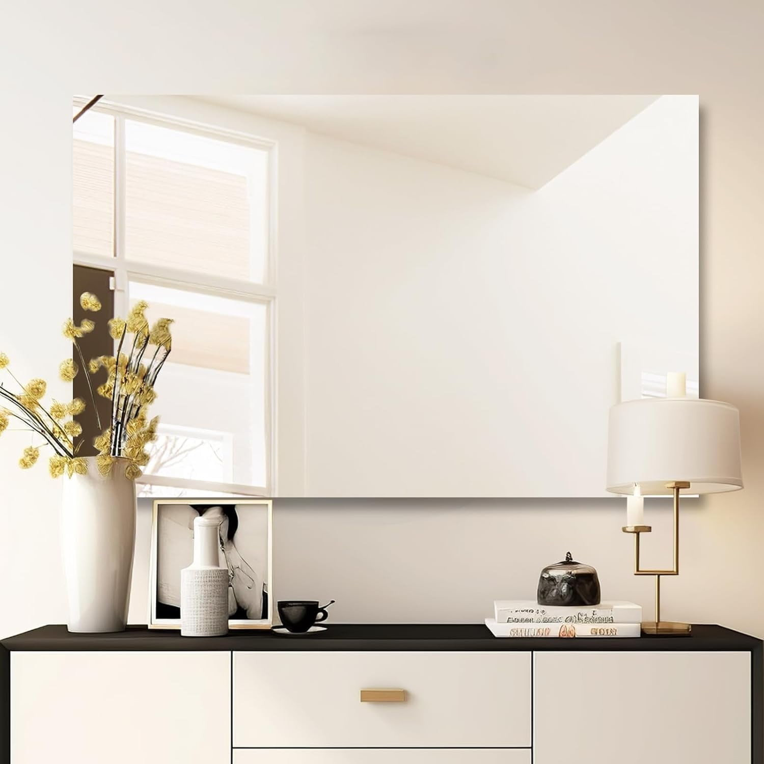 Bathroom Vanity Mirror 48" x 30", Frameless Mirror with Polished Edge ...