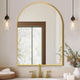 Bathroom Vanity Mirror for Wall,40"x30" Large Arched Framed Bathroom ...