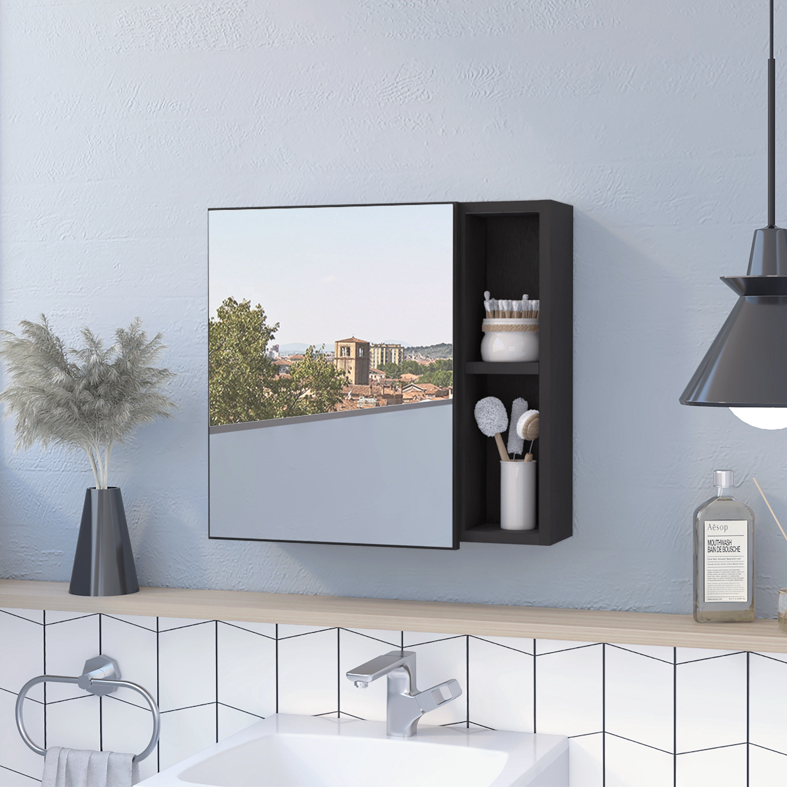 Bathroom Vanity, Oman Medicine Cabinet, Three Internal Shelves, Single ...