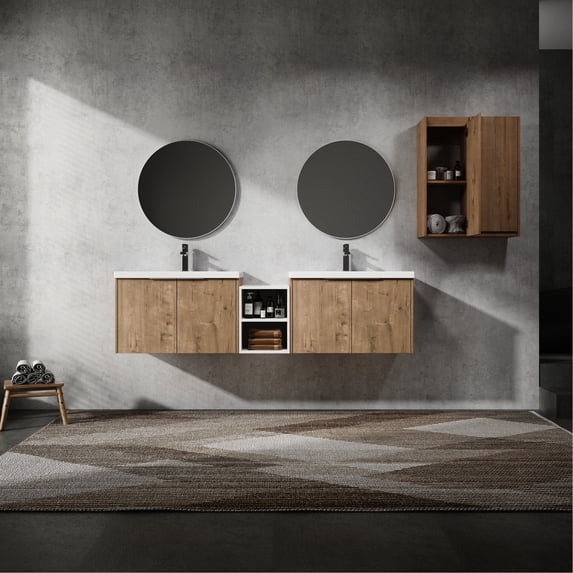 Bathroom Vanity Set | Ample Bottom Storage, Smooth Closing | Resistant ...