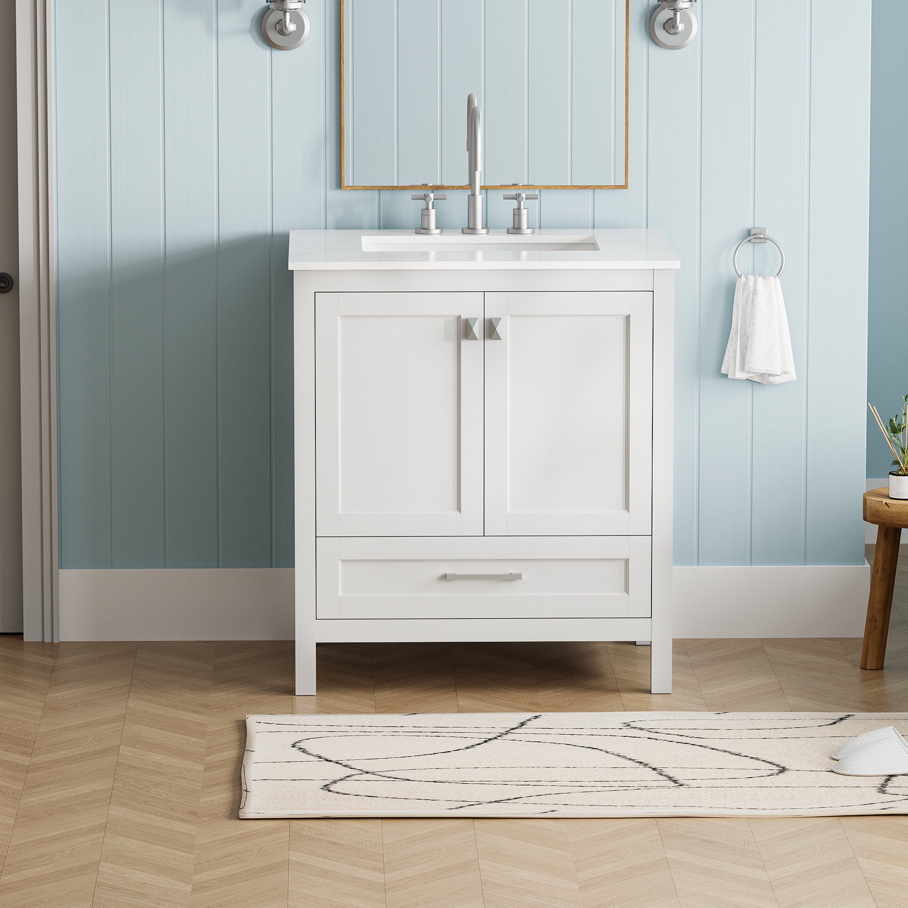 Bathroom Vanity with Sink | Clean Lines and Contemporary Style | Solid ...