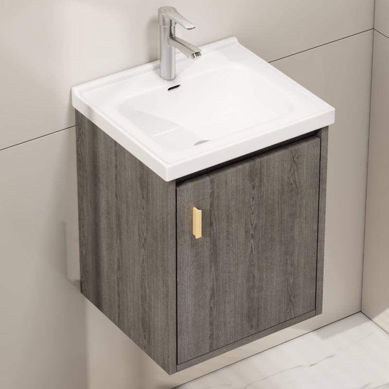 Bathroom Vanity with Sink, Floating Small Bathroom 16'' Wall Mounted ...