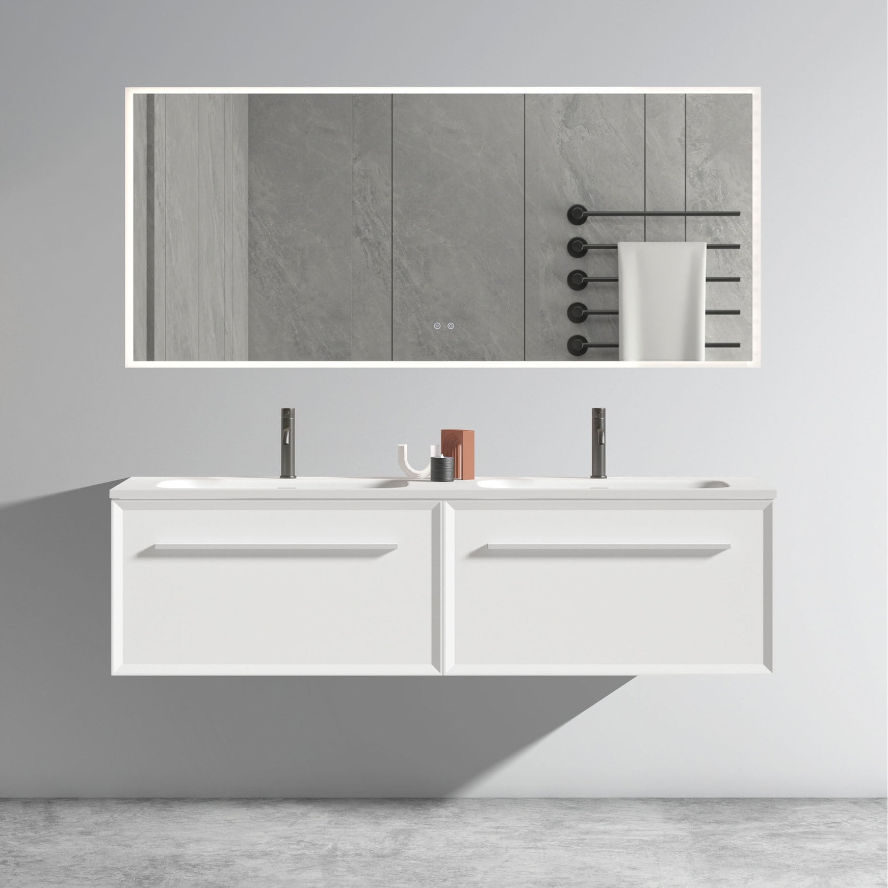 Bathroom Vanity Solution / 60" Size, Plywood Main Material / Suit ...
