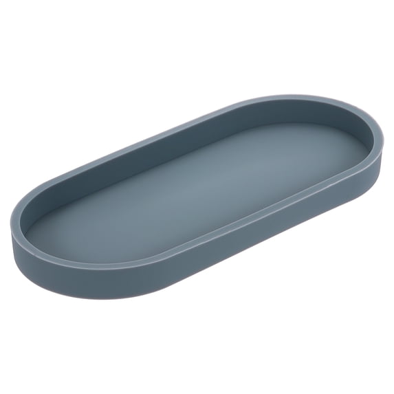 Bathroom Vanity Tray, 9.8" x 4" Oval Silicone Soap Dispenser Trays ...