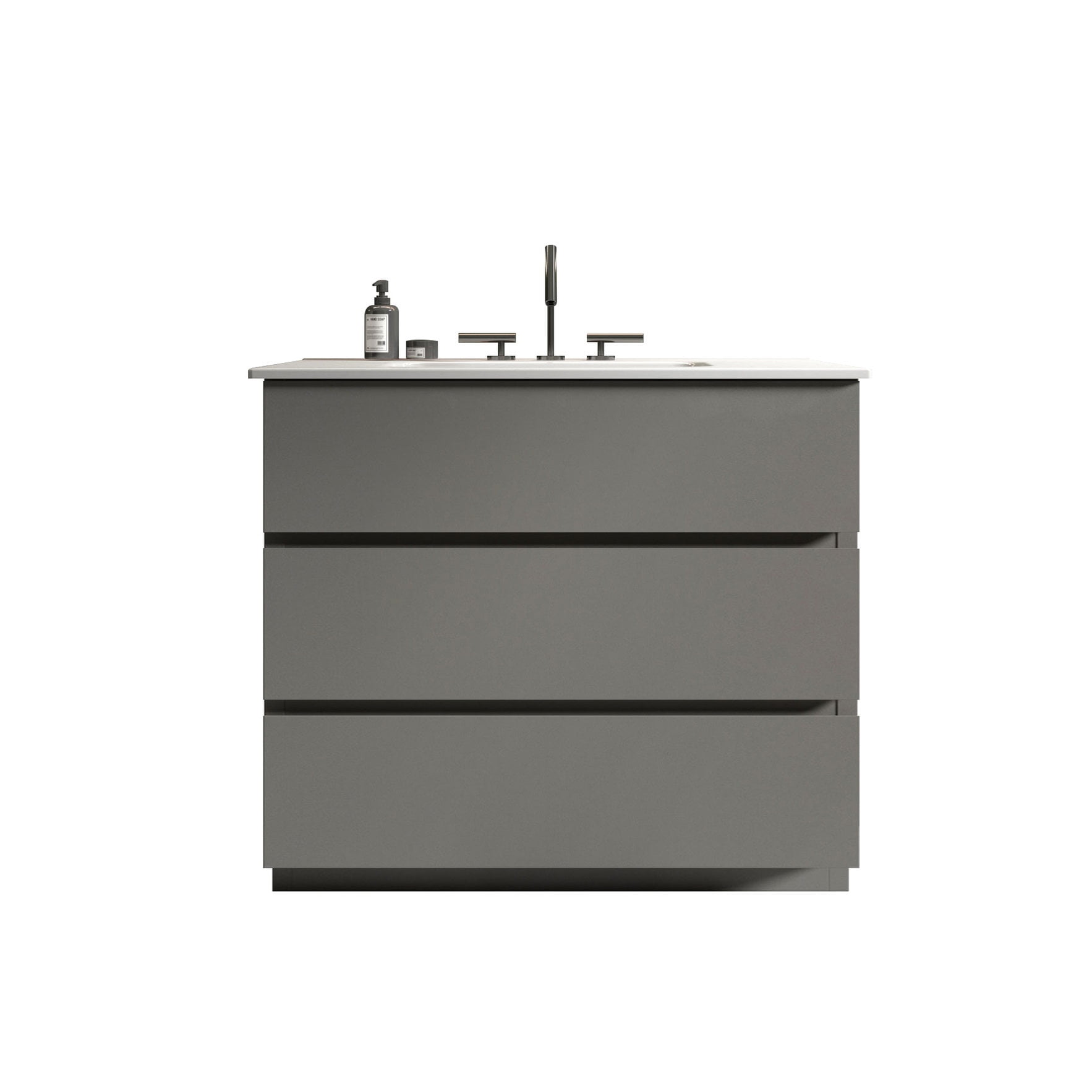 Bathroom Vanity Unit / Gray Color, Pre-assembled, Silent Operation ...