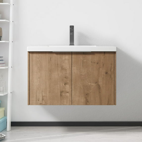 Bathroom Vanity Unit with Single Sink / 18.10 in Width, Plywood Filler ...