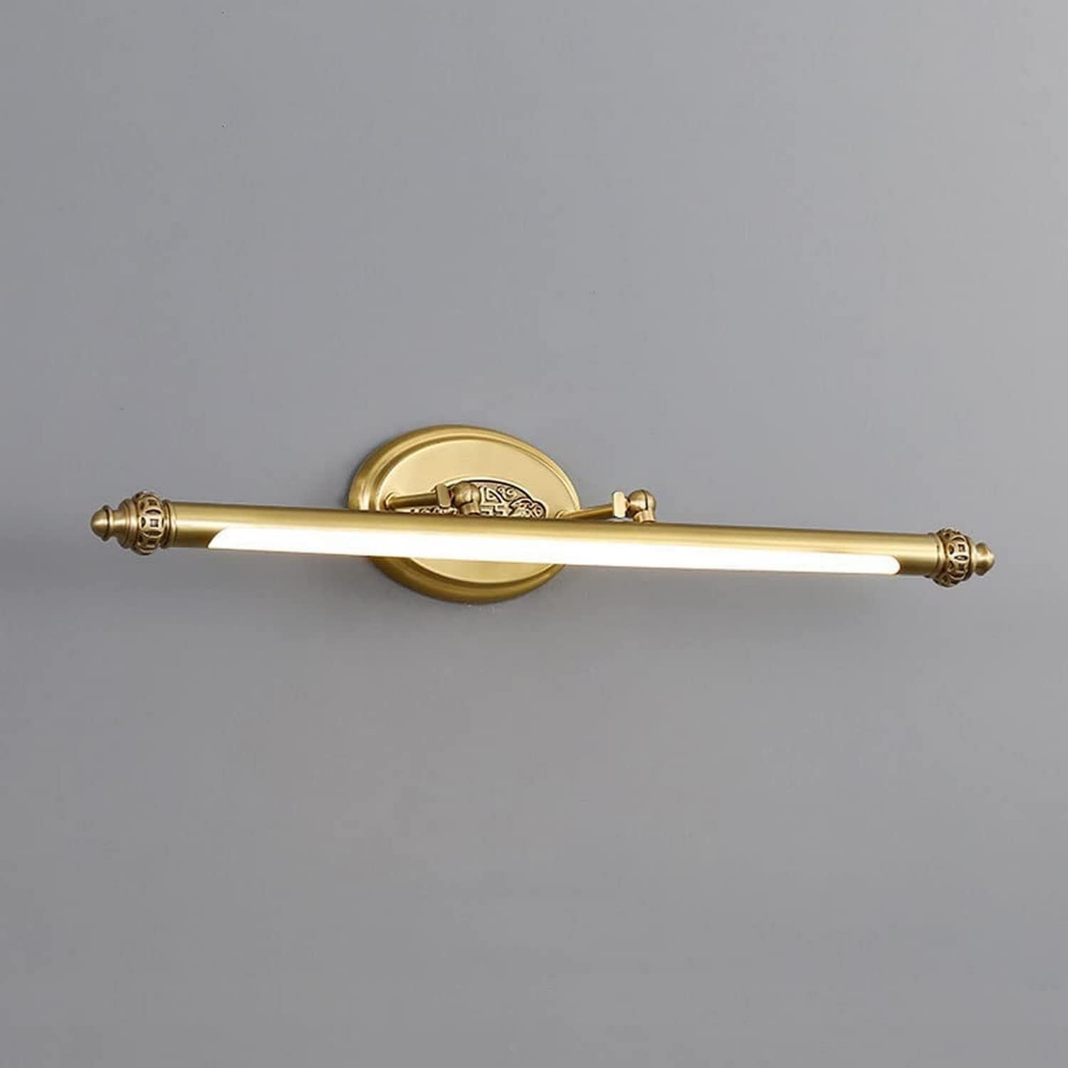 Bathroom Vanity Wall Lighting LED Mirror Cabinet Adjustable Wall Lights Brushed Brass Finish ...