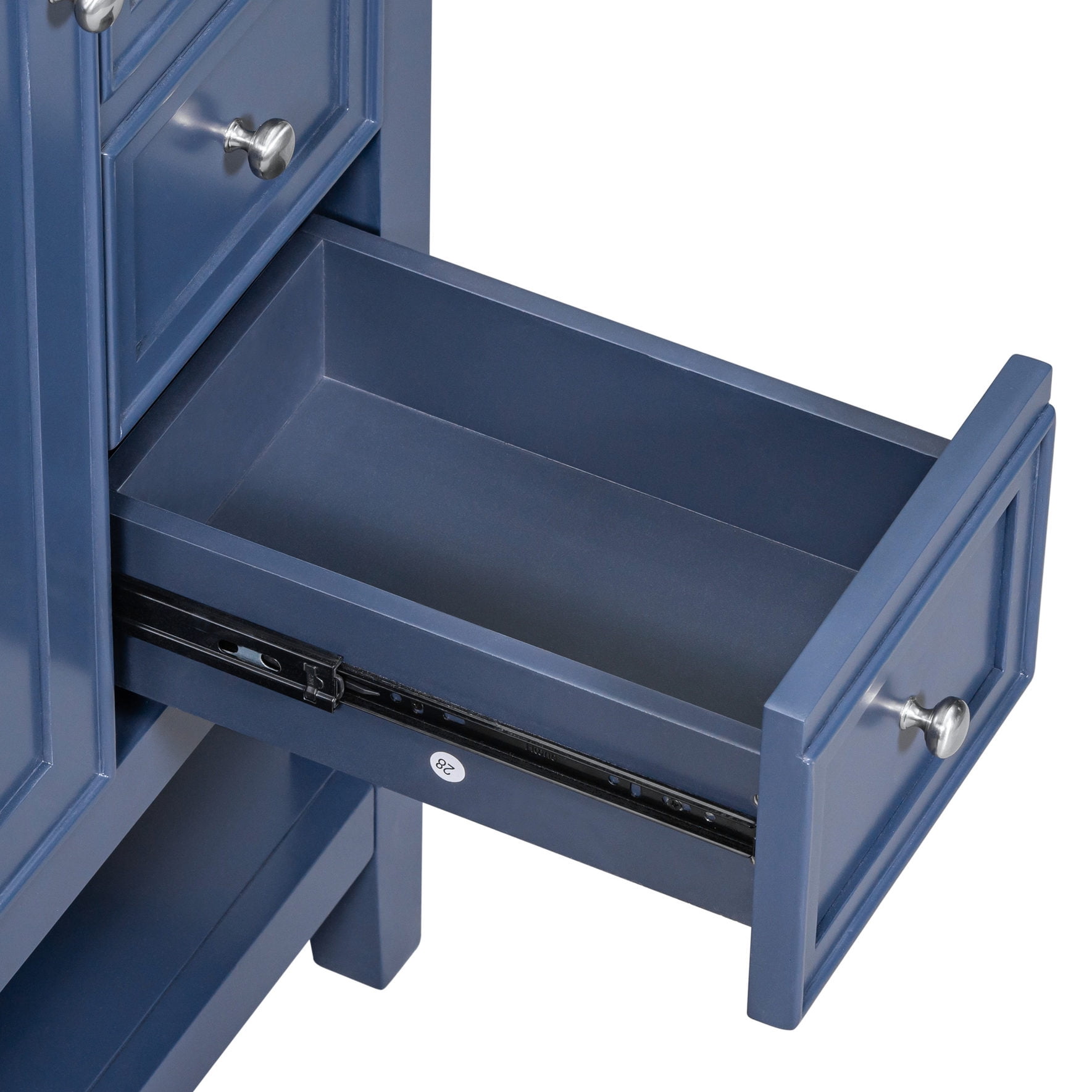 Bathroom Vanity and Sink Combo / High - quality MDF and Solid Wood, Blue / Keeps Items Away from ...