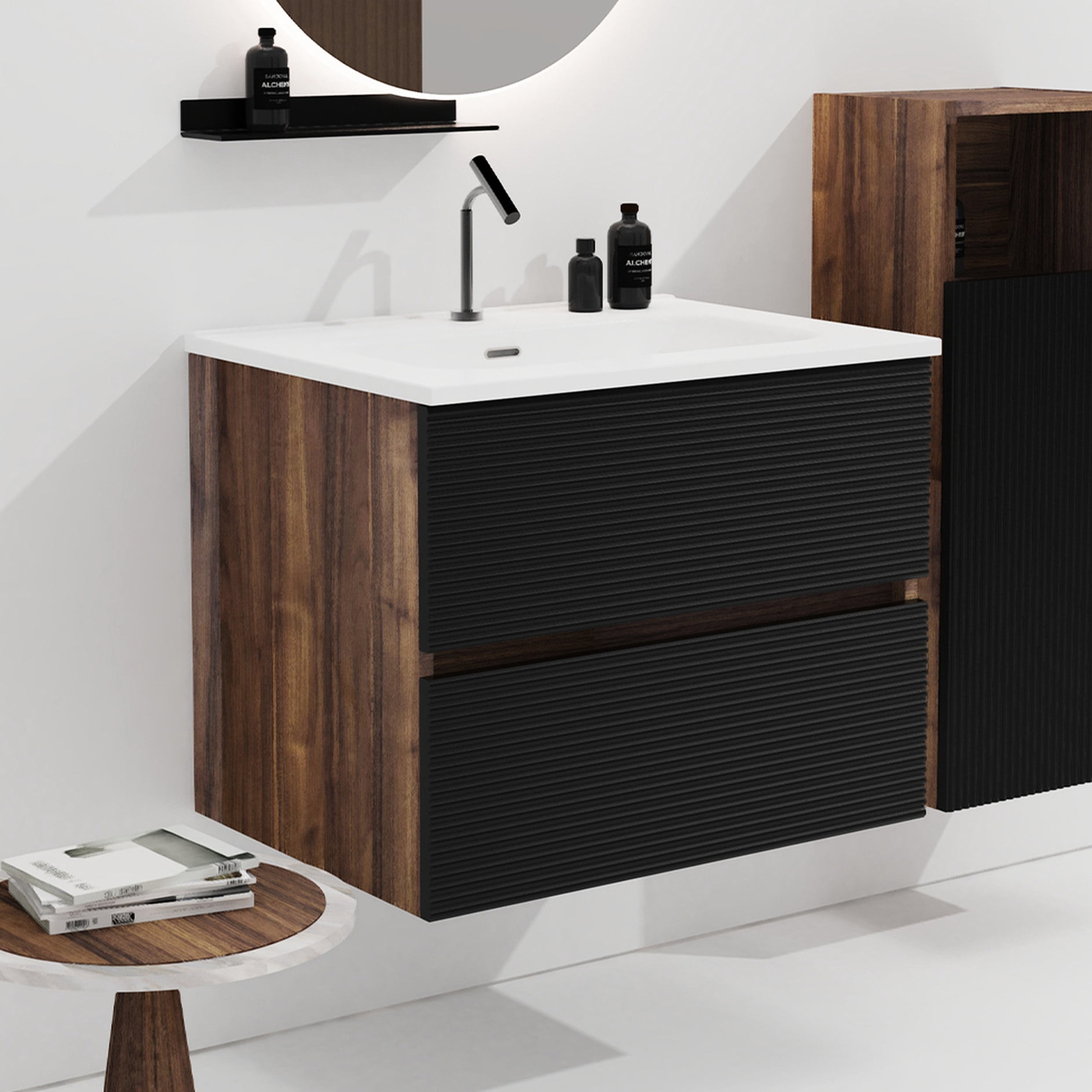 Bathroom Vanity with Integrated Sink | DTC Soft - Closing Drawers for ...