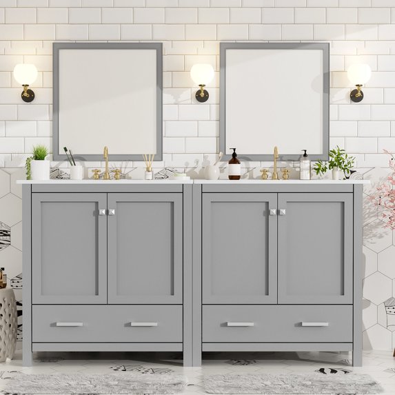 Bathroom Vanity with Overflow Hole+Safe Water Drainage"-"Bathroom ...