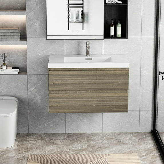 Bathroom Vanity with Wall-Mounted Design | Organize Essentials in Style ...