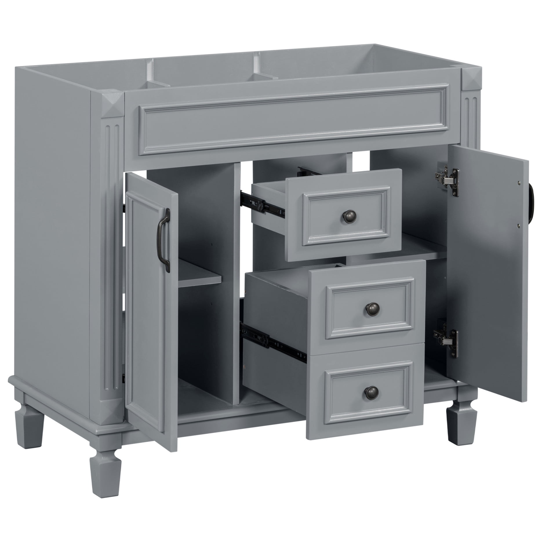 Bathroom Vanity without Top Sink, 36'' Single Bathroom Storage Cabinet ...
