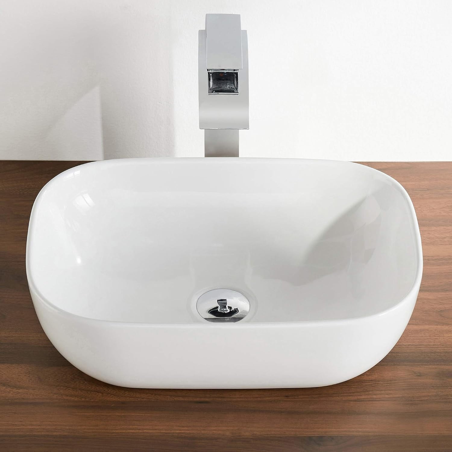 Bathroom Vessel Sink, 19.29'' x 11.81'' x 4.72'' Semi Recessed Bathroom ...
