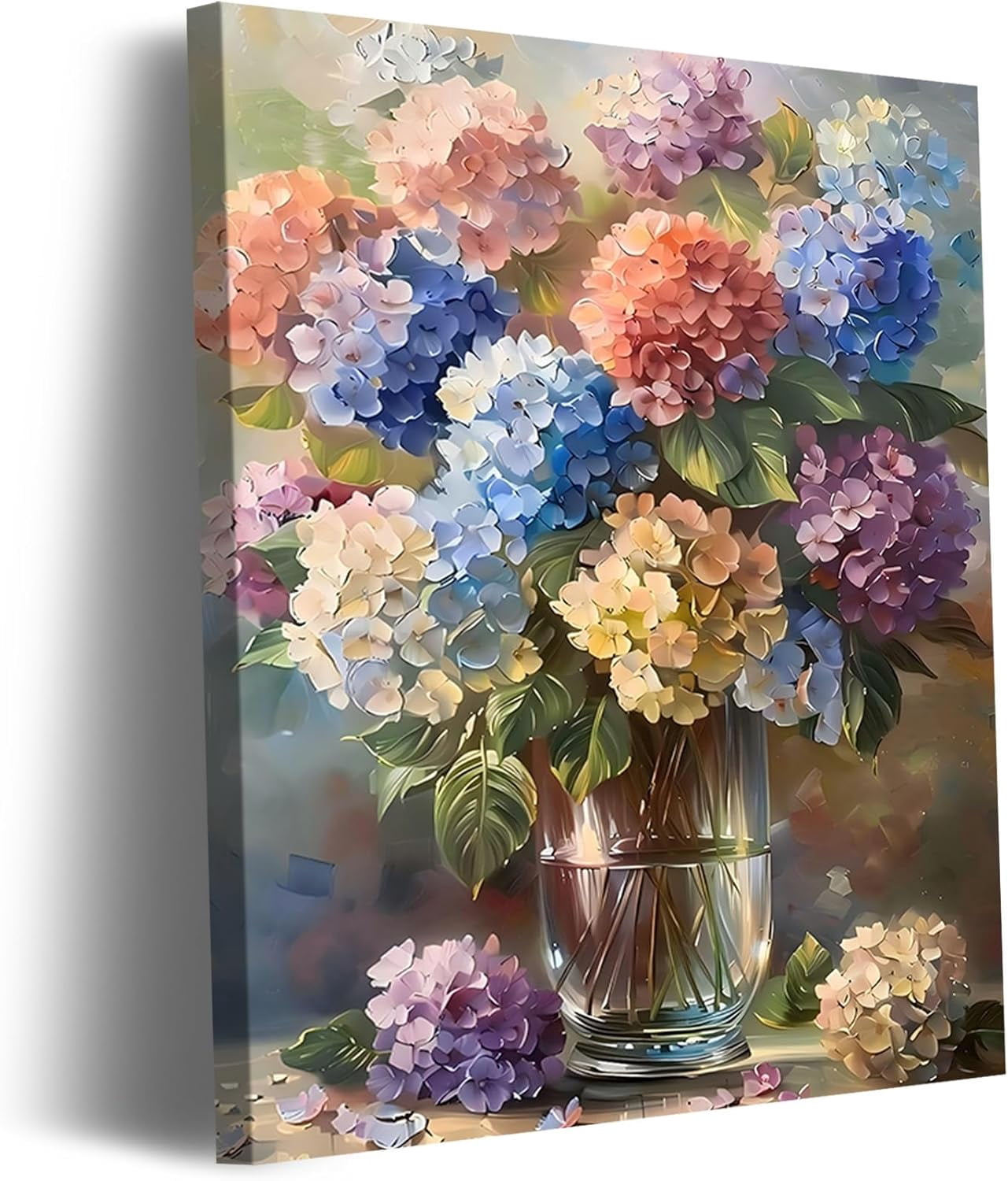waicvis Bathroom Wall Art Blue Hydrangea Decor Flower Canvas Pictures ...