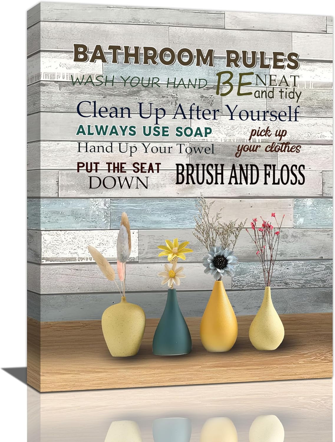 Bathroom Wall Art Farmhouse Bathroom Pictures Wall Decor Bathroom Rules ...