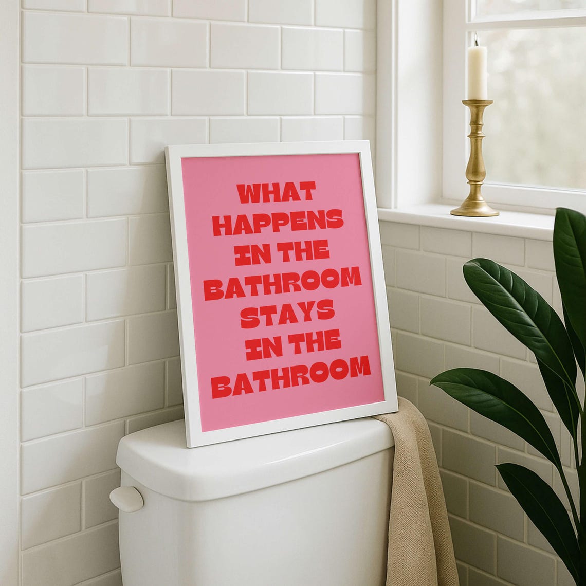 Bathroom Wall Art Poster Guest Check Decor Home Decor Wall Art ...