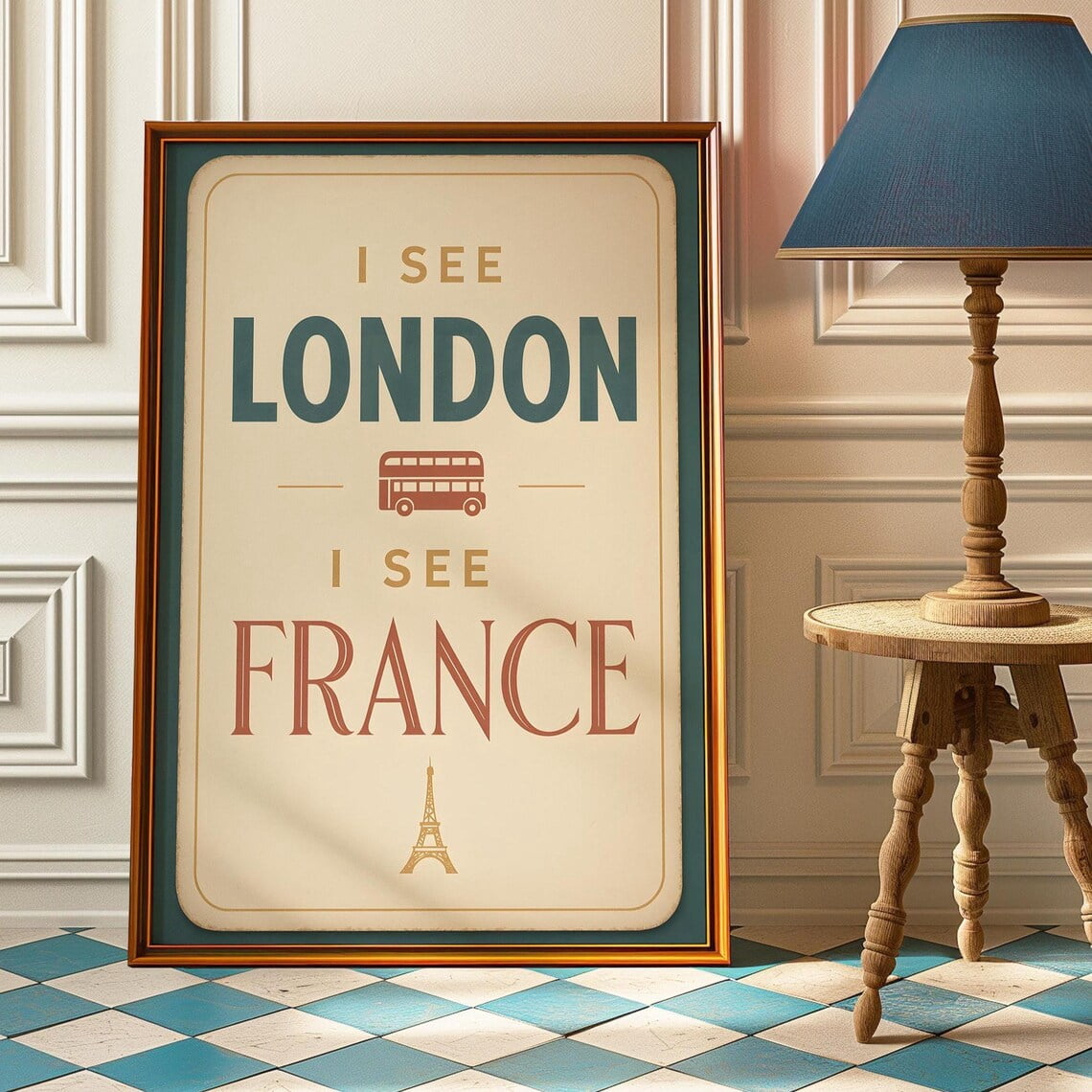 Bathroom Wall Art Retro Cheeky Decor Poster Unframed Paper Print ...