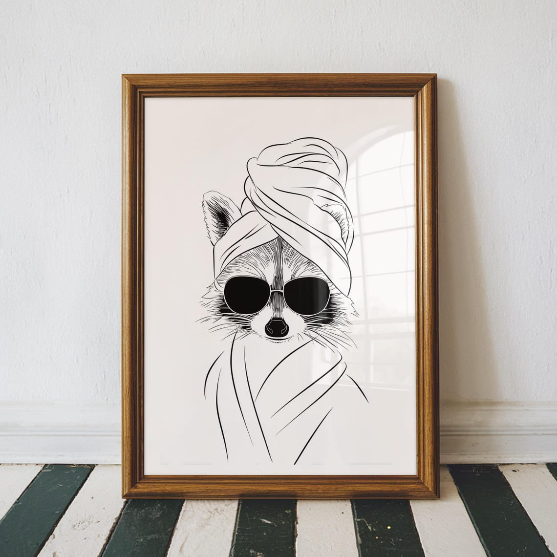 Bathroom Wall Art, With Towel Wrap, Retro Poster, Trendy Decor, New ...