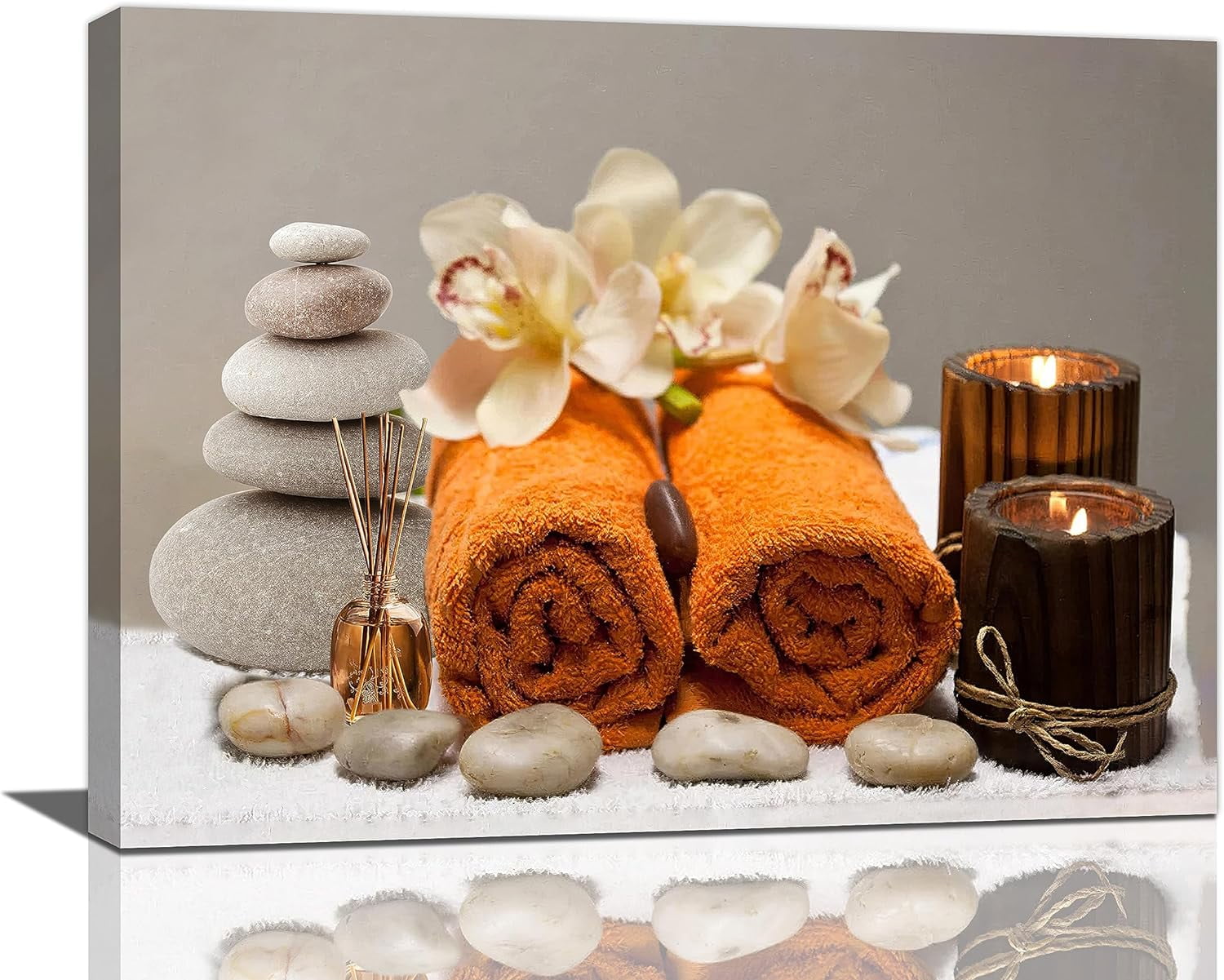 Bathroom Wall Art Zen Bathroom Decor Zen Meditation Stone Canvas Prints ...