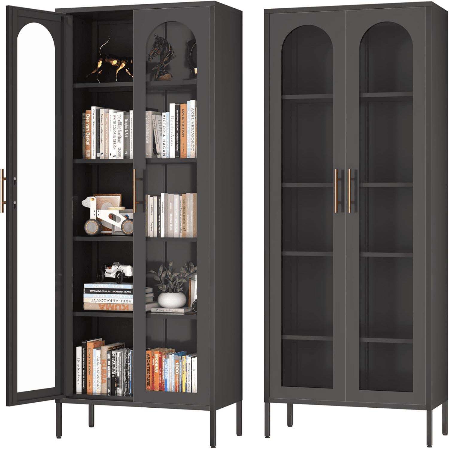 Bathroom Wall Cabinet Metal Medicine Cabinet with Glass Doors Wall ...