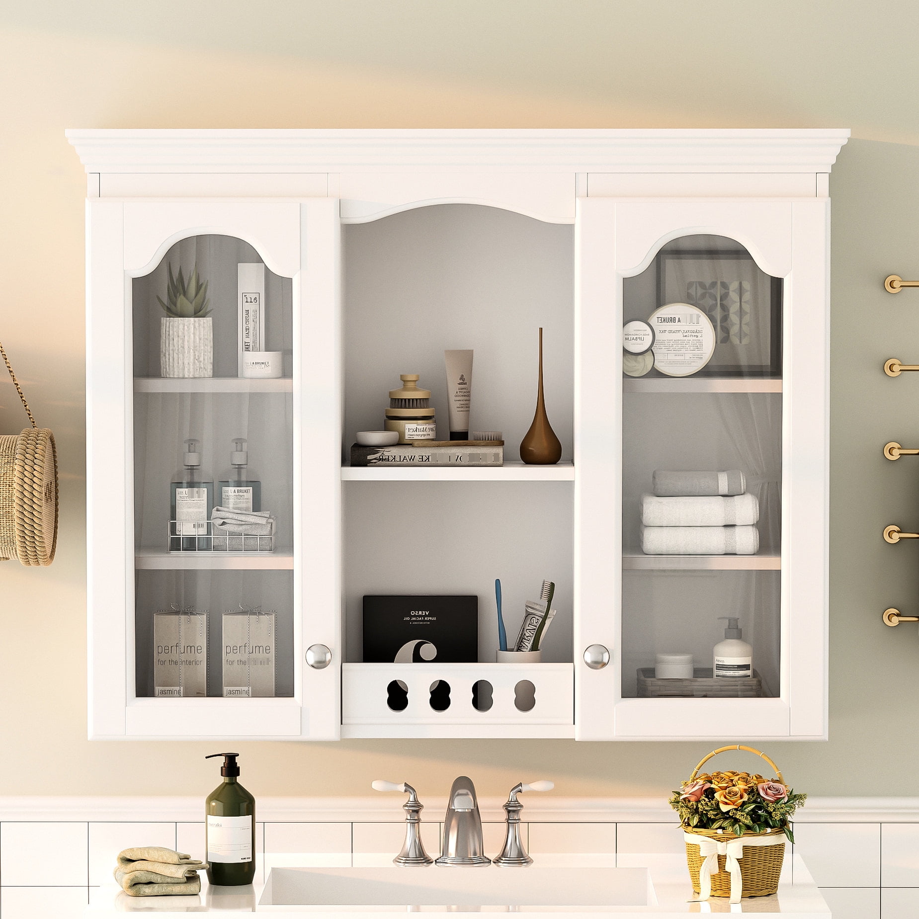 Bathroom Wall Cabinet | Multiple Spaces for Toiletries Storage ...