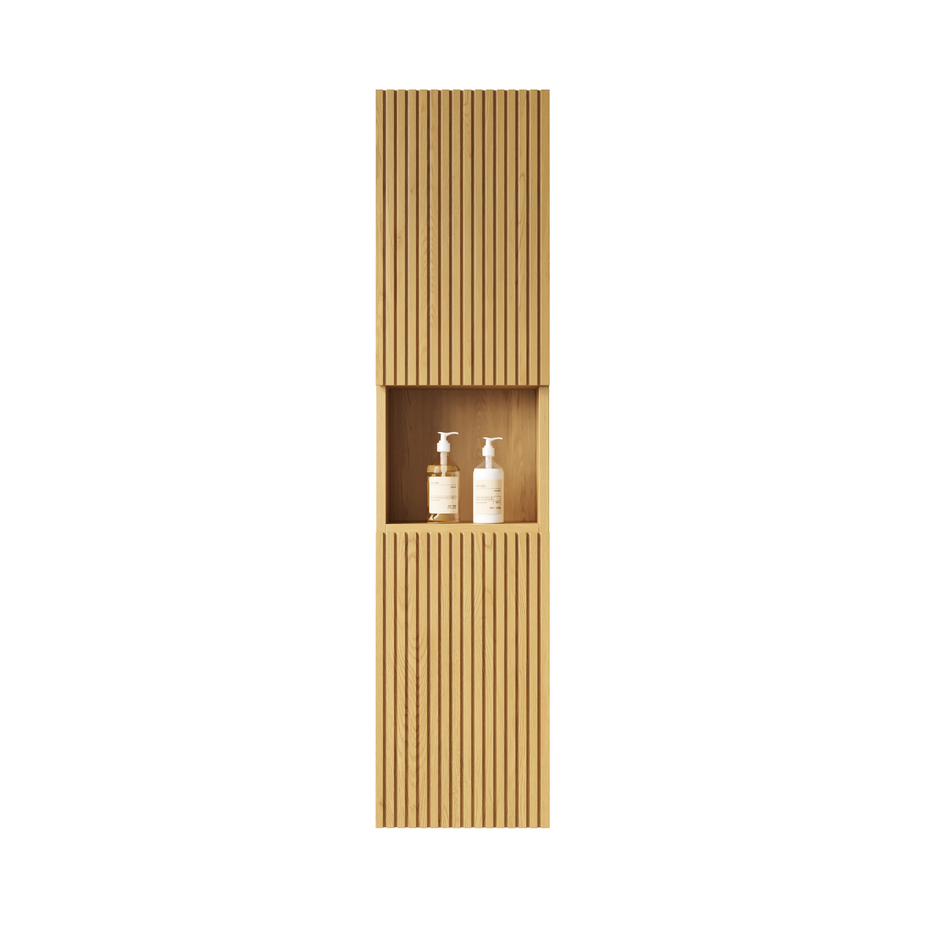 Bathroom Wall Cabinet / Oak Woodgrain Finish, Buffered Door Closing ...