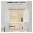 Bathroom Wall Cabinet, White Modern Wall Mounted Storage Cabinet with ...
