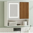 Bathroom Wall Cabinet with Light - Medicine Cabinet with Mirror, Wall ...