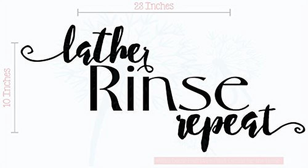 Bathroom Wall Décor Art - Lather Rinse Repeat – Wall Decal Vinyl ...